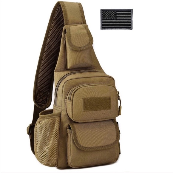 Bags | Sling Pack Military Molle Chest Bags With Patch | Poshmark